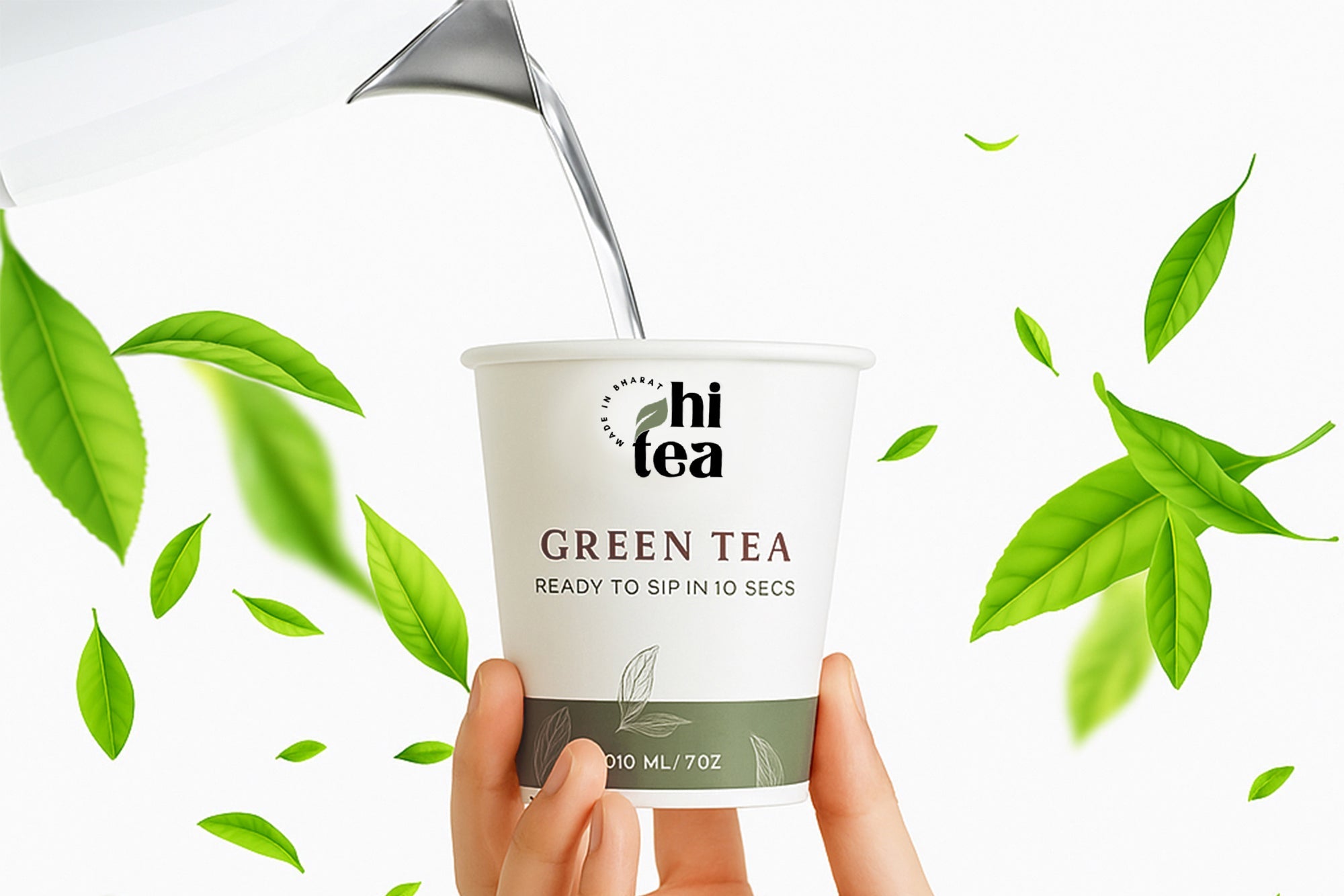 HI TEA Instant Green Tea Cups | Ready in 10 Seconds